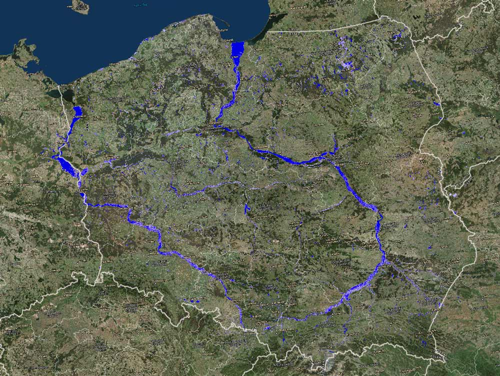 River In Central Europe Flooding